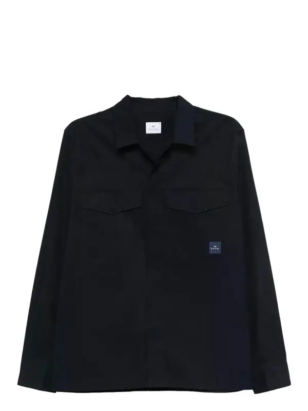 Paul Smith Cotton-nylon Double-pocket Shirt - Blue