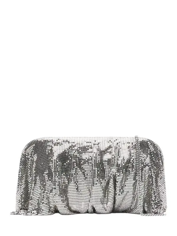 Benedetta Bruzziches La Grande Venus Chainmail Draped Clutch - Silver
