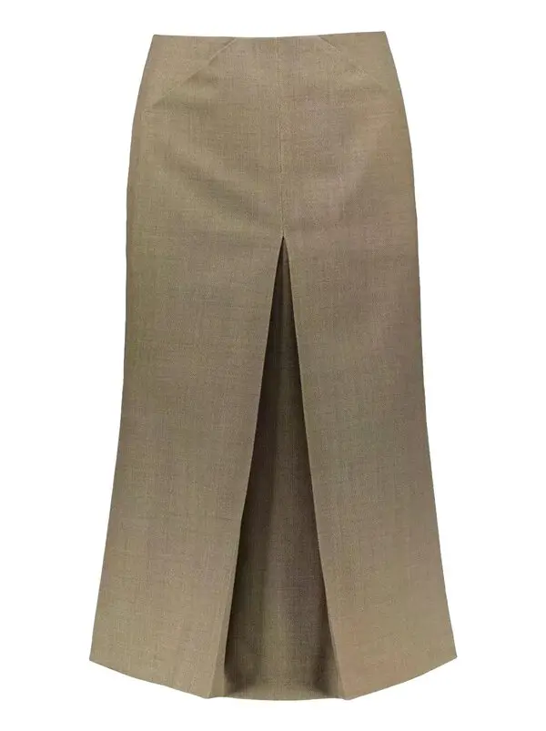 YVES SALOMON Wool Split Skirt - Neutrals