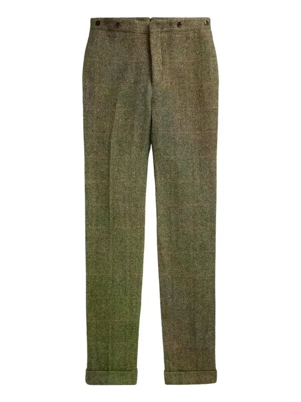 Ralph Lauren Checked Tailored Trousers - Green