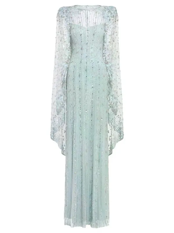 Jenny Packham Blaize Sequin-embellished Maxi Dress - Blue