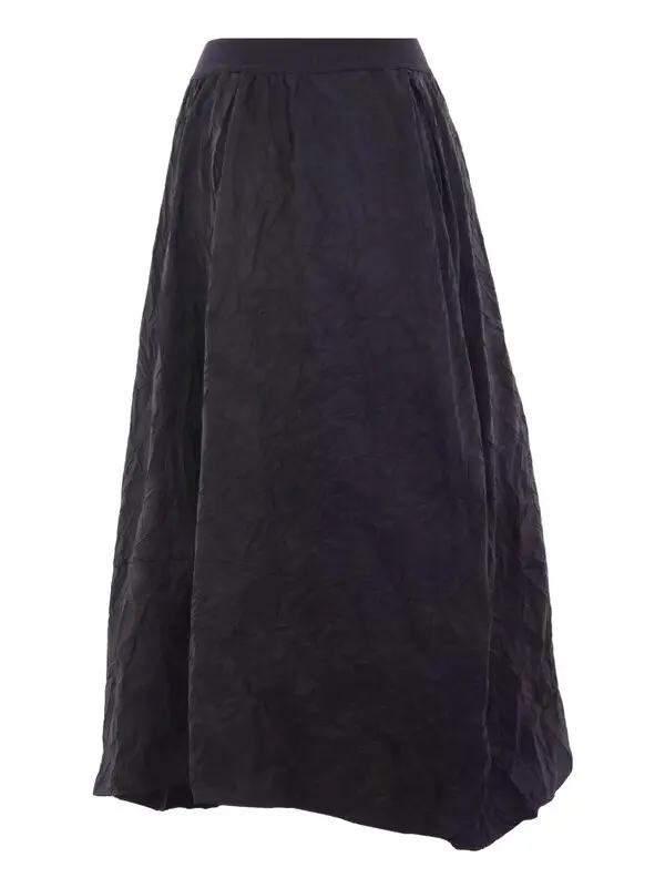 MARIA CALDERARA Crinkled-effect Maxi Skirt - Black