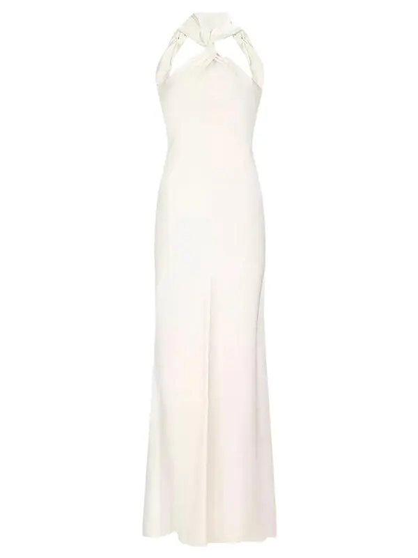 Attico Knot-detail Maxi Dress - White