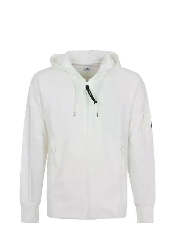 C.P. COMPANY Hooded Zip-up Sweatshirt - White