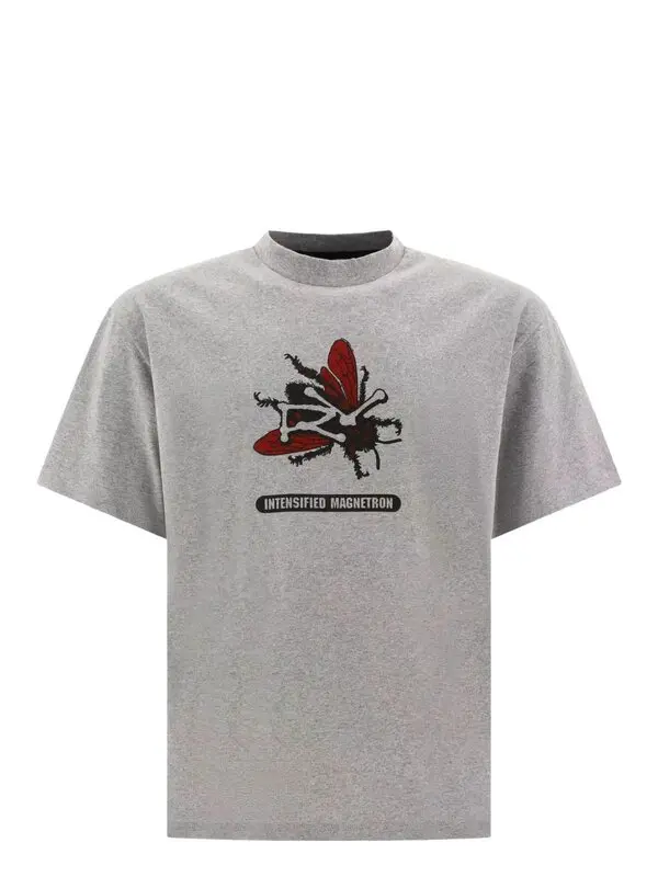 RAYON VERT Insect-motif Atom T-shirt - Grey