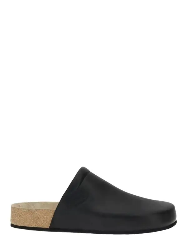 Balenciaga Leather Cork-sole Mules - Black