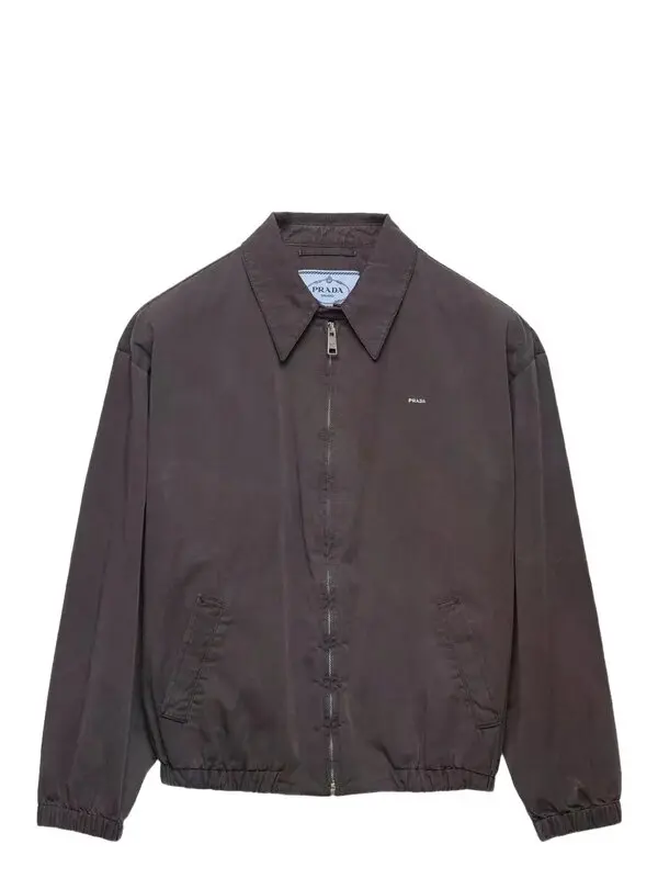 Prada Shirt-collar Welt-pocket Jacket - Grey