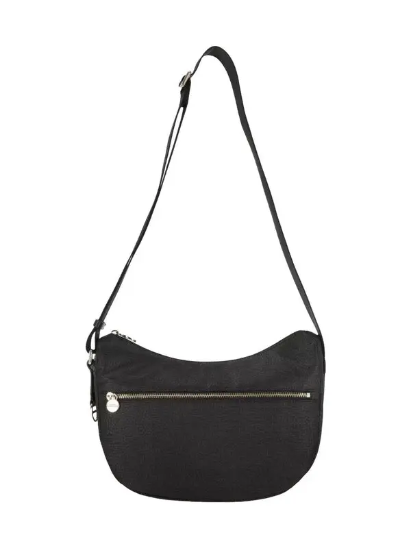 Borbonese Crescent-shape Zip Shoulder Bag - Black