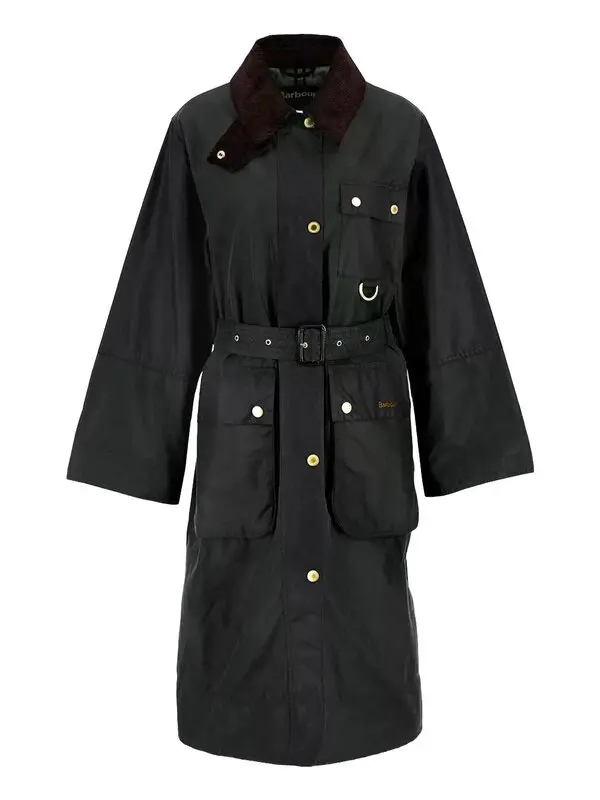 Barbour Belted Tartan-cuff Coat - Black