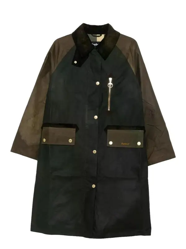 Barbour Raglan-sleeve Buttoned Coat - Green