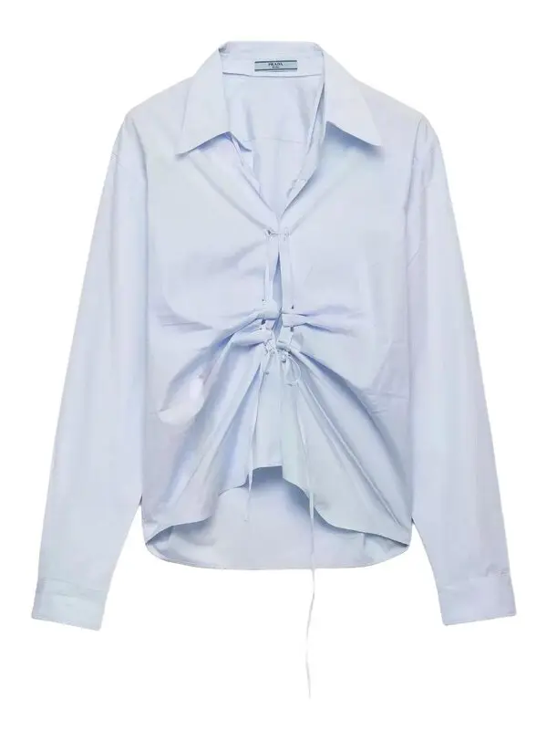 Prada Lace-up Shirt - Blue
