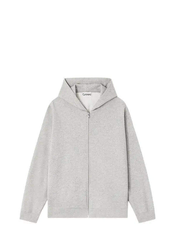 GANNI Teddy Zip Hoodie - Grey