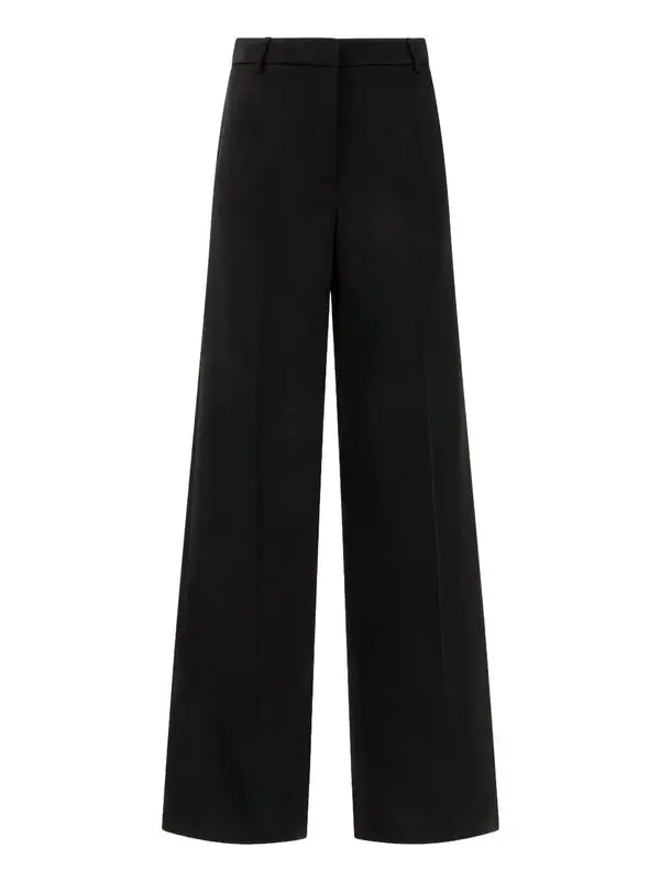 F.IT Pleated Wide-leg Trousers - Black