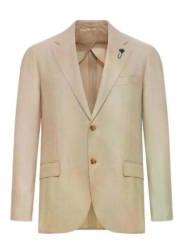 LARDINI Cashmere Two-button Blazer - Neutrals