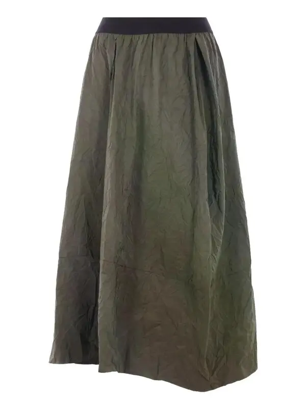 MARIA CALDERARA Asymmetric-hem Midi Skirt - Green