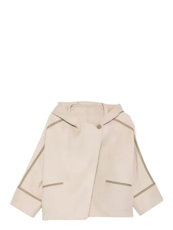 YVES SALOMON Hooded Wool-cashmere Blend Coat - Neutrals