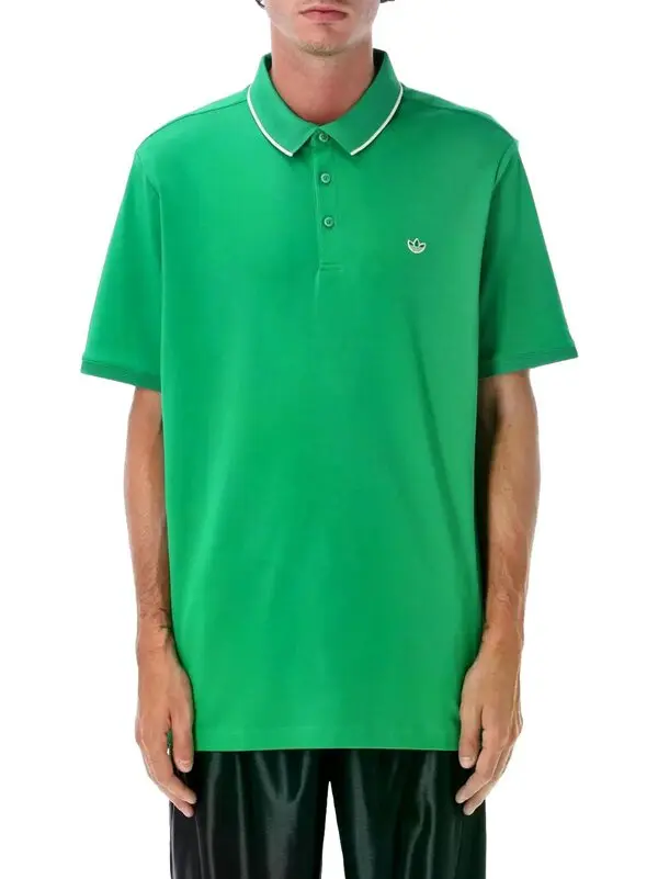 Adidas Twistknit Trefoil Polo Shirt - Green