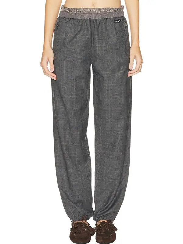 Miu Miu Wide-leg Pant - Ardesia