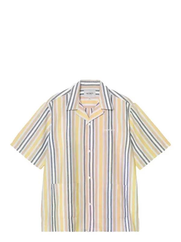 Carhartt Work In Progress Stripe Short-sleeve Shirt - Yellow