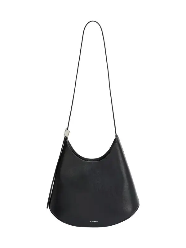 JIL SANDER Eldorado Studded Shoulder Bag - Black
