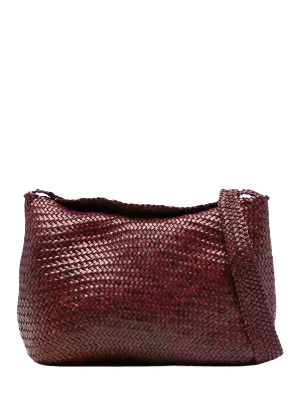 Dragon Diffusion Woven Leather Shoulder Bag - Red