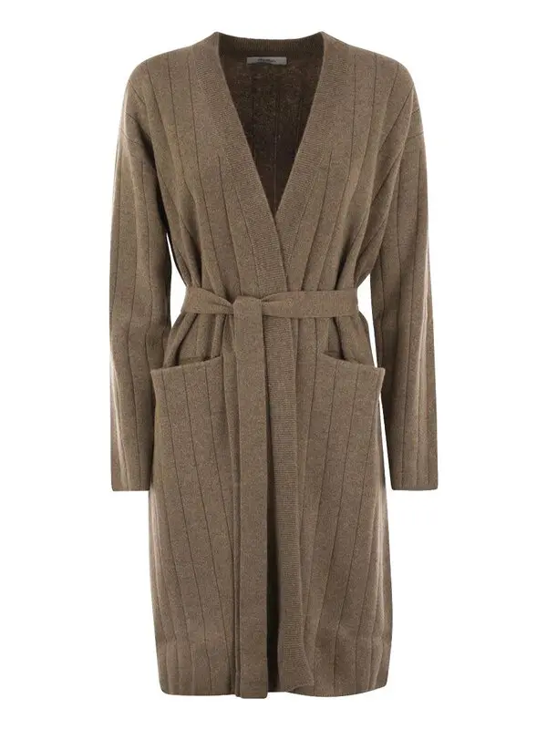 Max Mara Giusto Long Cashmere Cardigan - Brown