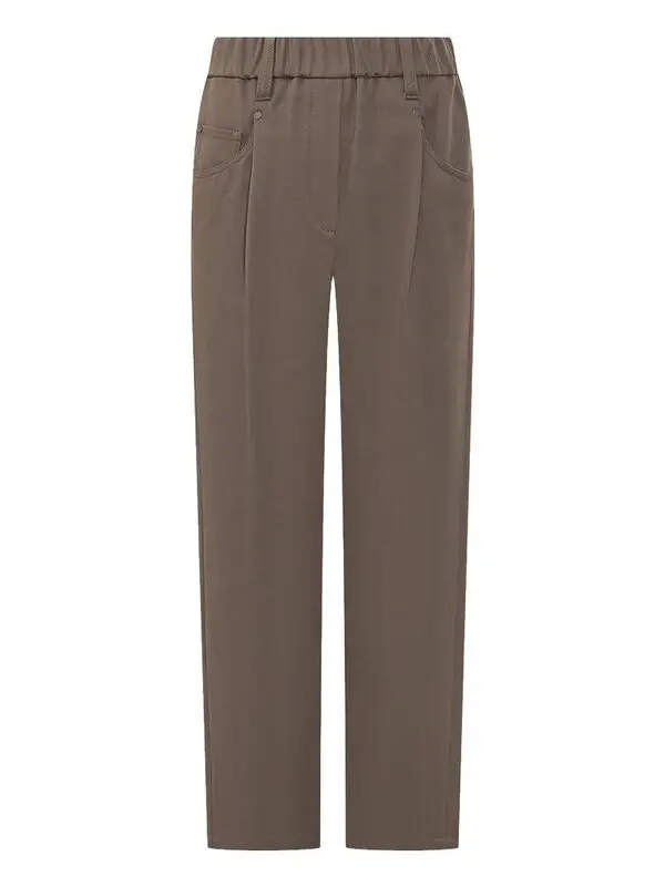 Brunello Cucinelli Relaxed Fit Pleated Pants - Green