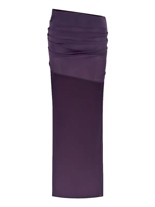 Alex Perry Asymmetrical Tucked Mini Skirt - Purple