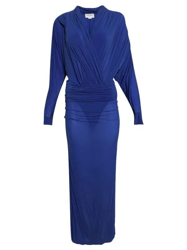 Burc Akyol Draped Jersey Dress - Blue