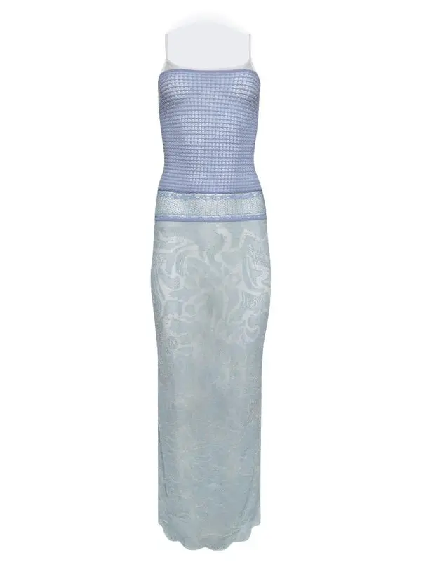 ROBERTA EINER Delicate Knit Maxi Dress - Blue