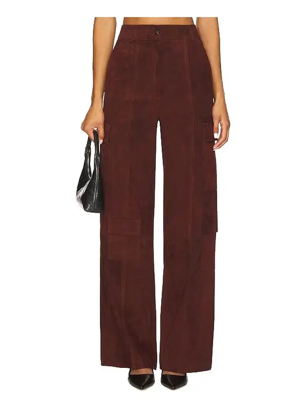 ZUT Sammy Suede Pants - Burgundy