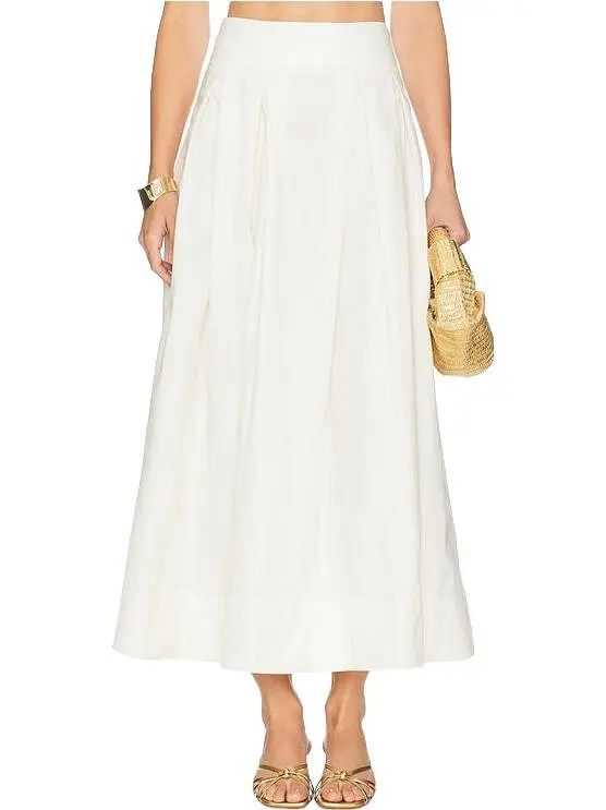 CAMILA COELHO Maisy Maxi Skirt - Ivory
