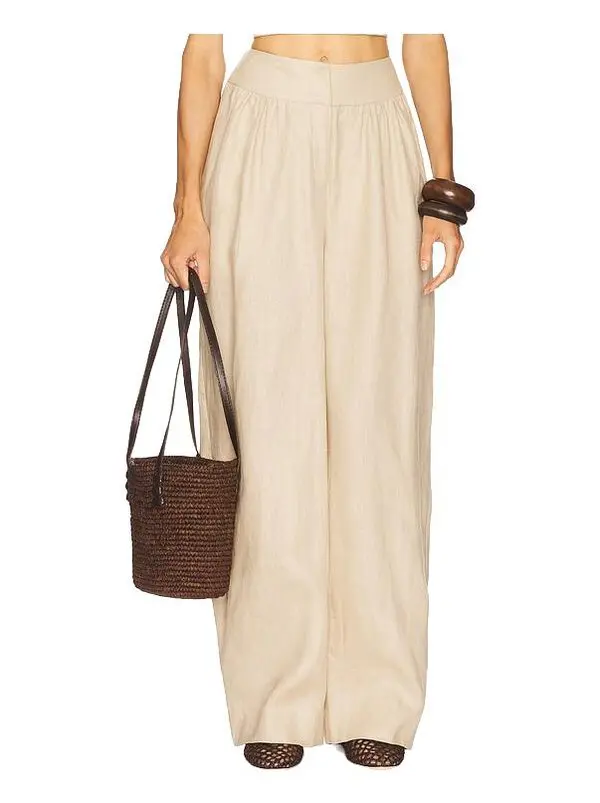 CAMILA COELHO Harlow Linen Pant - Flax