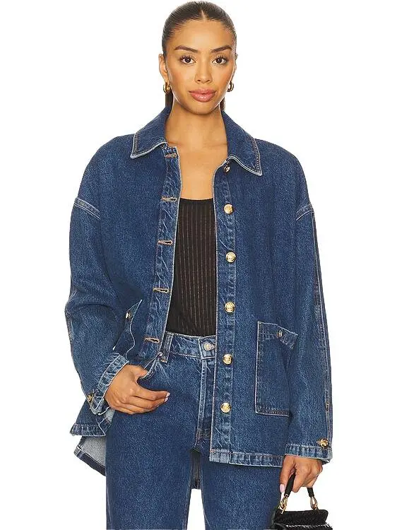 ANINE BING Luca Denim Jacket - Clean Indigo Denim