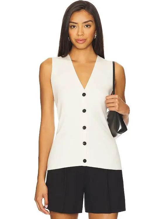 ANINE BING Lawrence Vest - Ivory