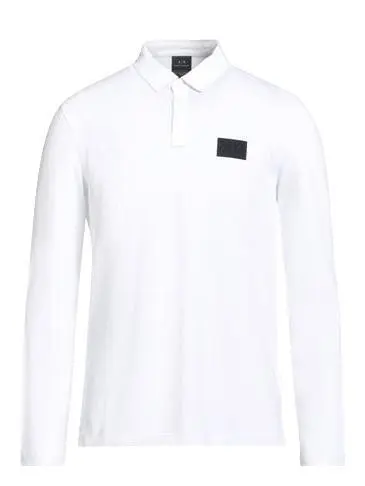 Armani Exchange Polo Shirt Size Cotton, Elastane - White