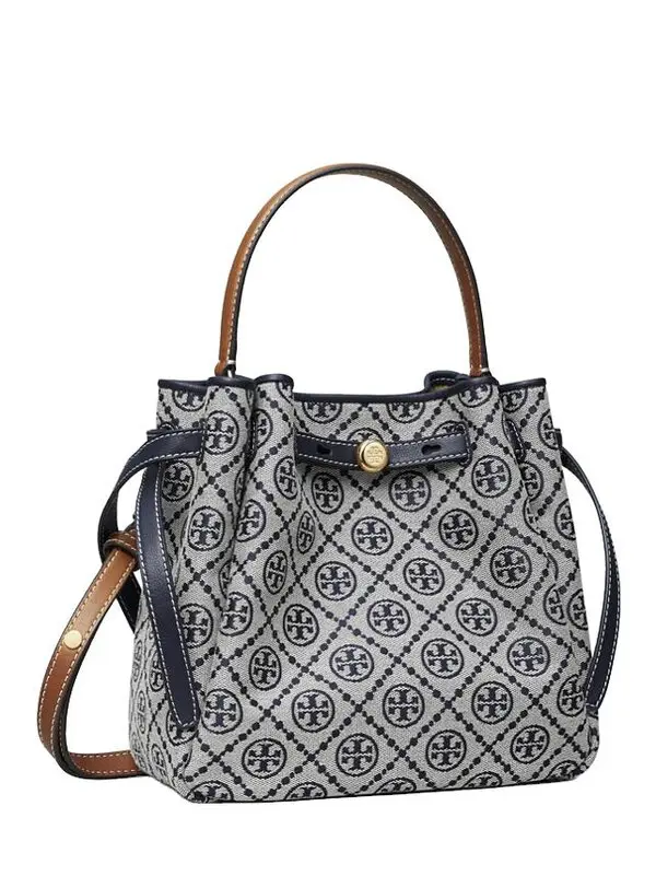 Tory Burch T Monogram Romy Bucket Bag - Tory Navy