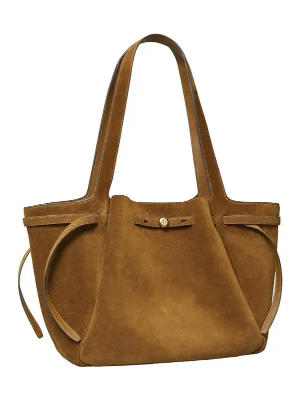 Tory Burch Romy Suede Tote - Caramel
