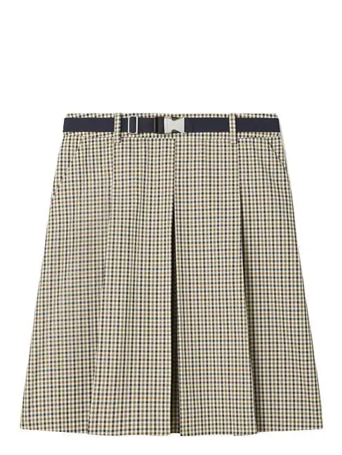 Tory Burch Plaid A-line Golf Skirt - Multi Ivy Plaid
