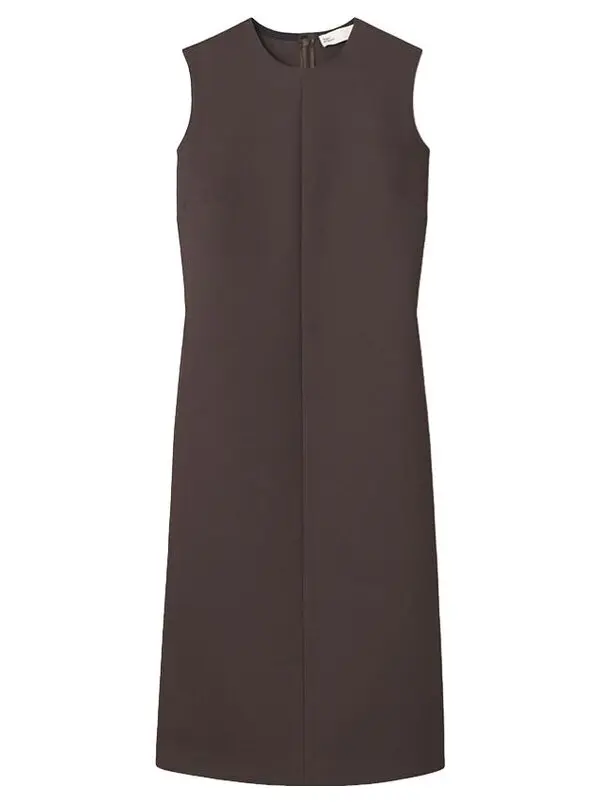 Tory Burch Crepe Shift Dress - Dark Mocha