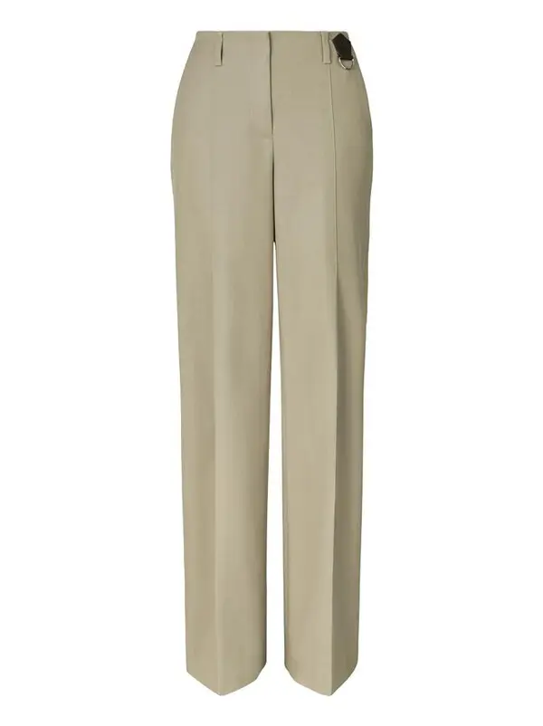 Tory Burch Distressed Cotton Pant - Taupe Gray