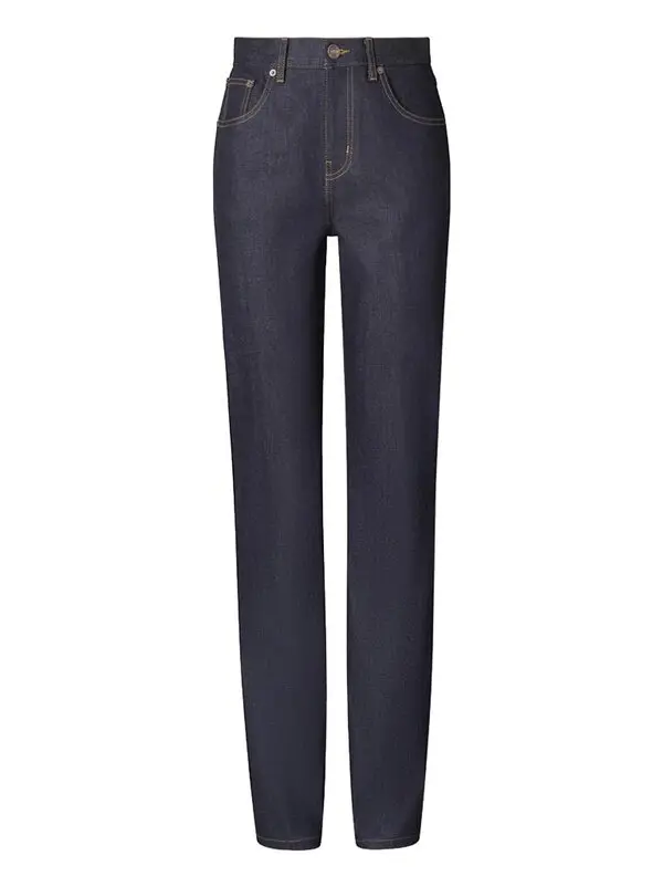 Tory Burch Straight-leg Denim Jean - Raw/unwashed