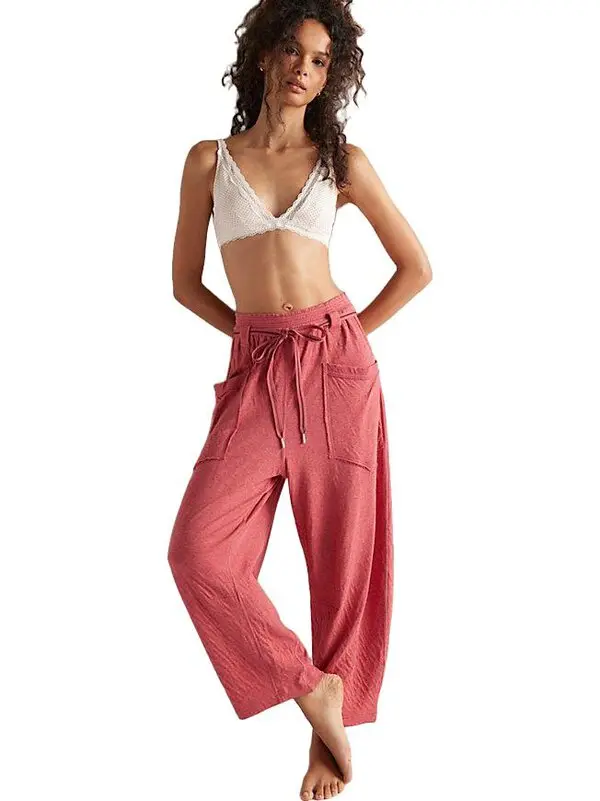 Free People Barrel Pants - Slate Rose Combo
