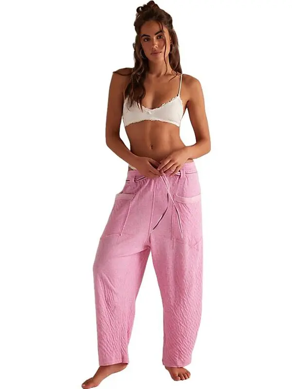 Free People Barrel Pants - Sweet Pink Combo