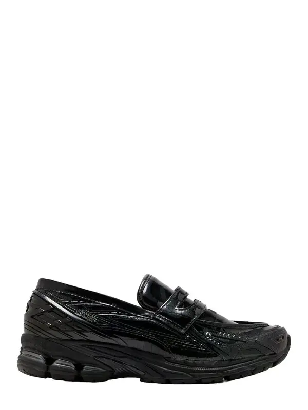 NEW BALANCE Crocodile-effect Slip-on Sneakers - Black/black