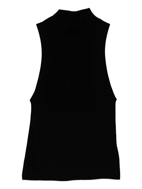 ST. AGNI High-neck Sleeveless Top - Black