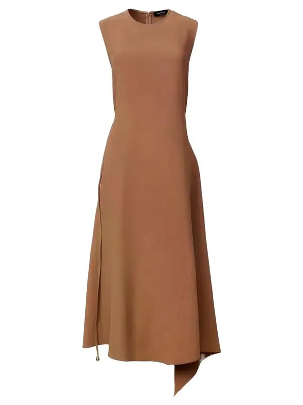 Fabiana Filippi Asymmetric-hemline Midi Dress - Brown