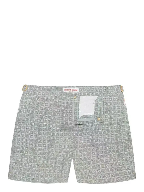 Orlebar Brown Geometric-pattern Swim Shorts - Grey