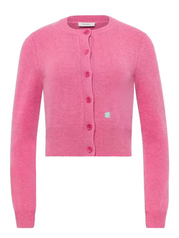 JW Anderson Logo-embroidered Cardigan - Pink
