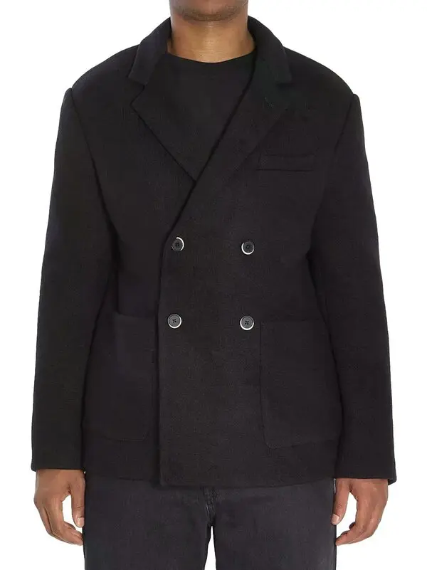 Barena Venezia Double-breasted Pea Coat - Black